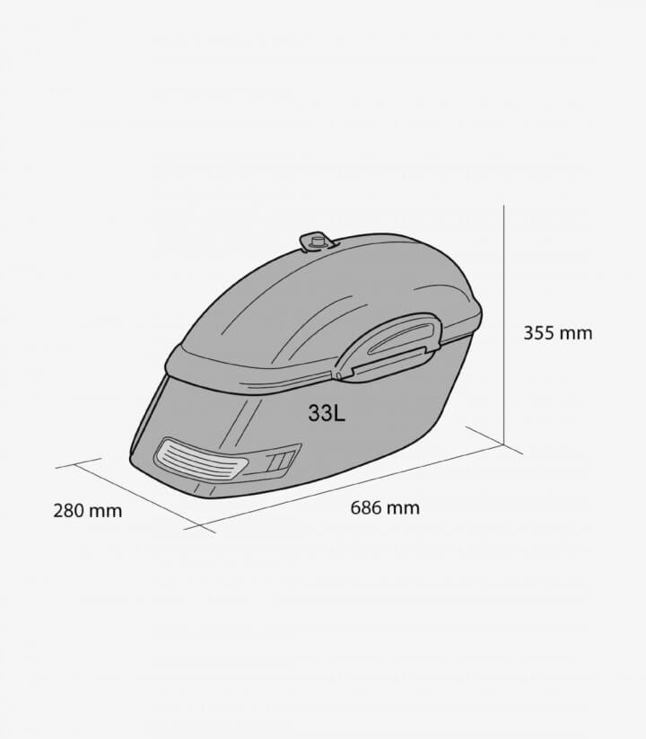 Customacces Hard Saddlebags model Touring color Black AMZ002N