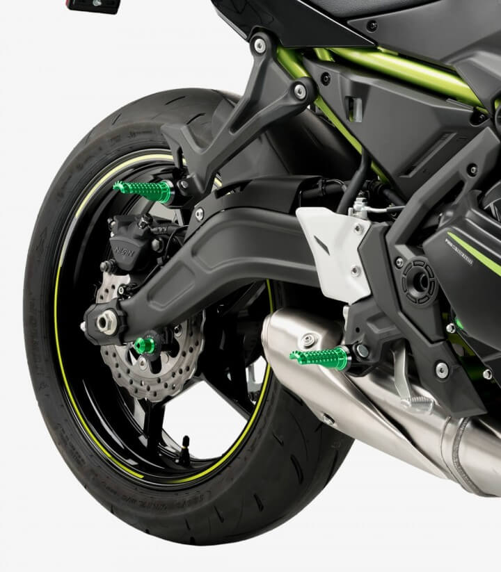 Puig green R-Fighter motorcycle footpegs 9192V