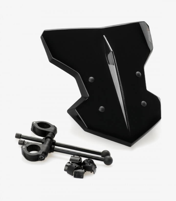 Kawasaki ER-6N, Z1000R, Z650, Z900 Puig Flanker Black Windshield 20335N