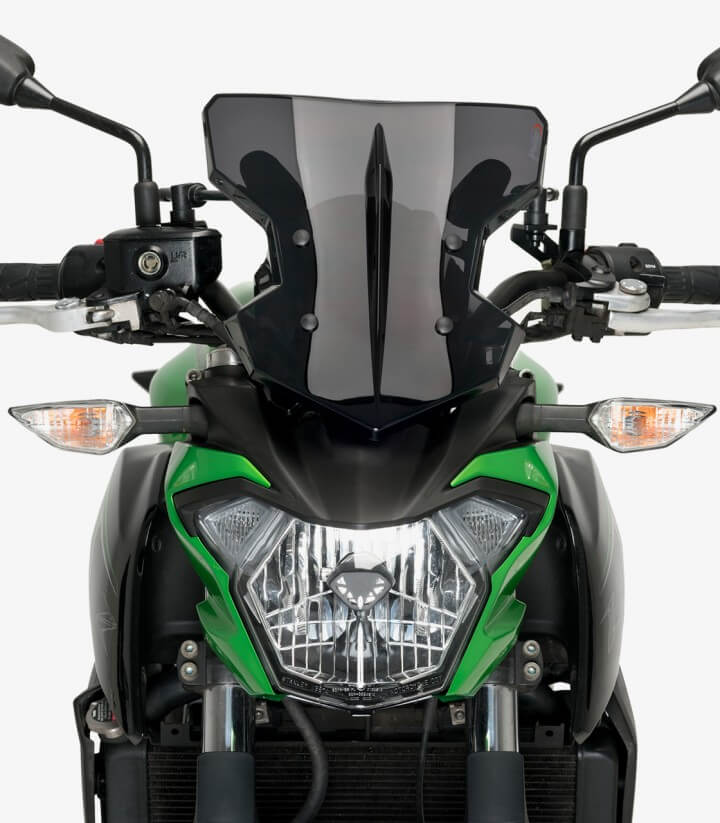 Kawasaki ER-6N, Z1000R, Z650, Z900 Puig Flanker Dark Smoked Windshield ...