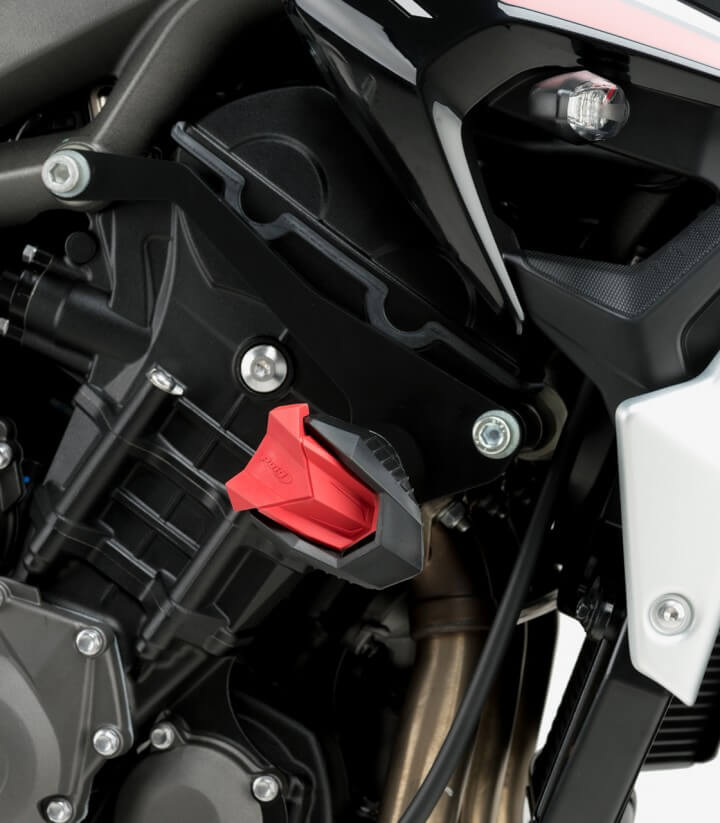 Puig R19 frame sliders 6571N for Triumph Street Triple 660/765 S/RS (17-20)