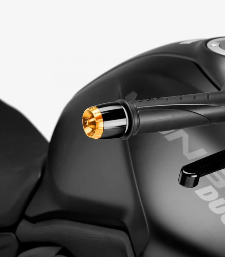 Puig Thruster 20721N+9420O Bar Ends in Golden for Ducati Monster 937 ...