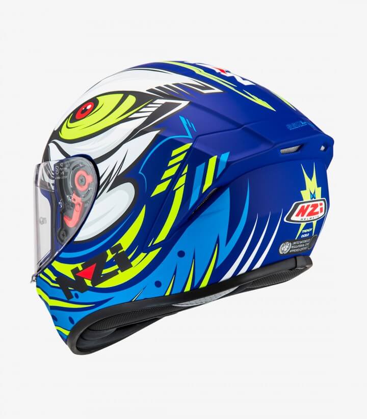 NZI Trendy 2 Ocelo Blue, White, Matte Sky Blue Full Face Helmet