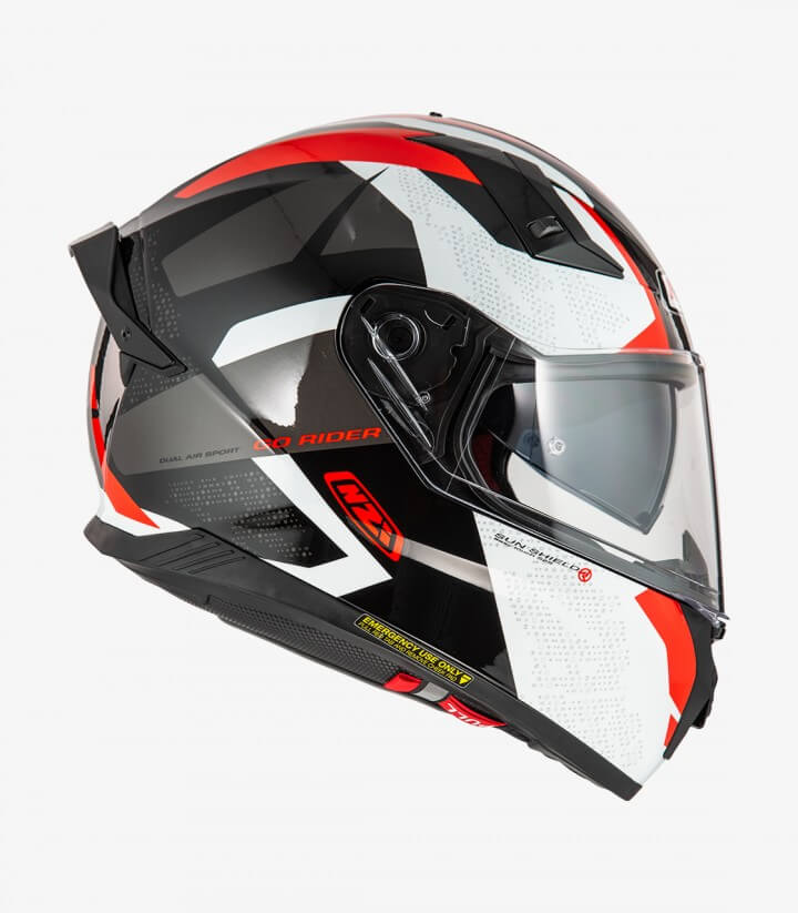 NZI Go Rider Trident Black&Gray&Red Full Face Helmet