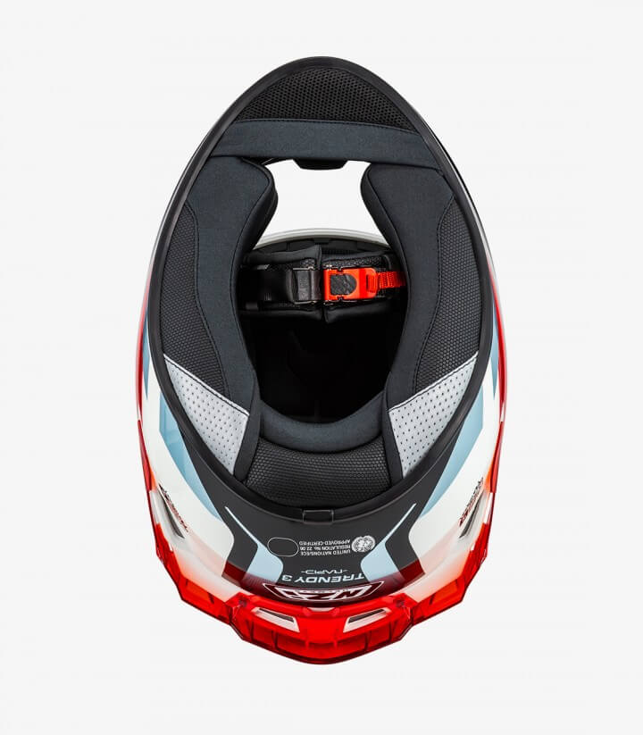 NZI Trendy 3 Stream Rapid White, red, and blue + tinted visor Full Face ...