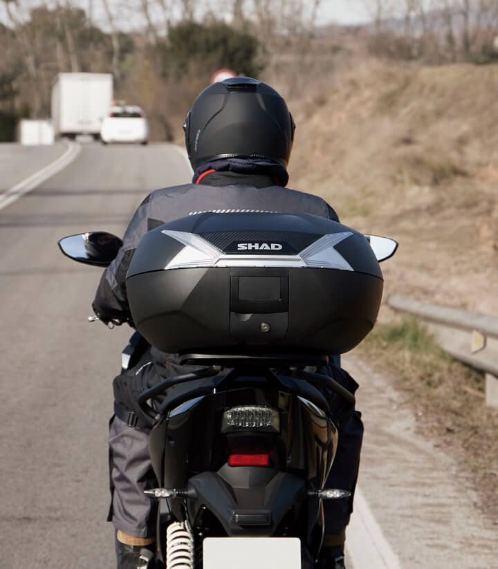 SHAD SH47 White Reflector 47 Liters Top Case