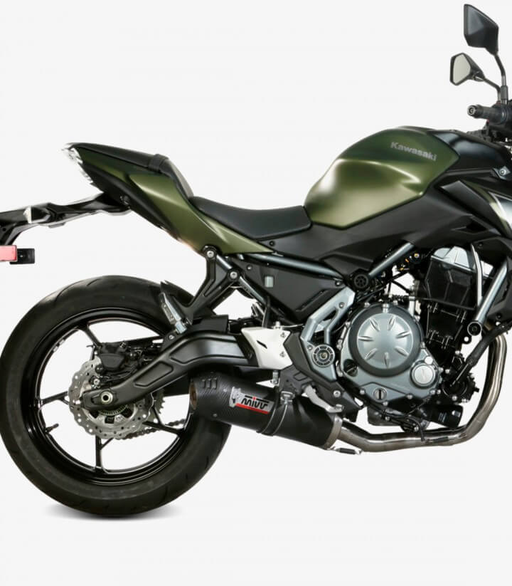 MIVV Oval Exhaust Carbon for Kawasaki Ninja 650 / Z650 / Vulcan S (17 ...