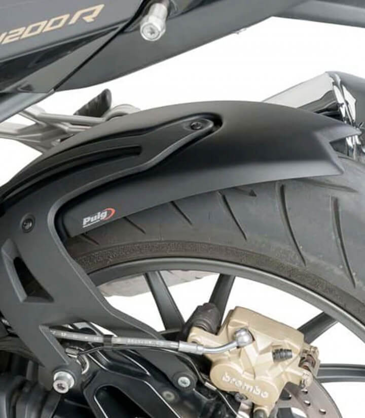 BMW R1200R Puig Black Rear Fender Type S with Brackets 3503J