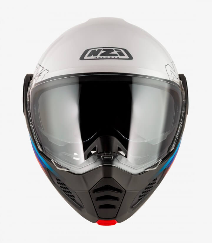 Casco Modular NZI Minimod Duo Watson Blanco, Negro y Azul