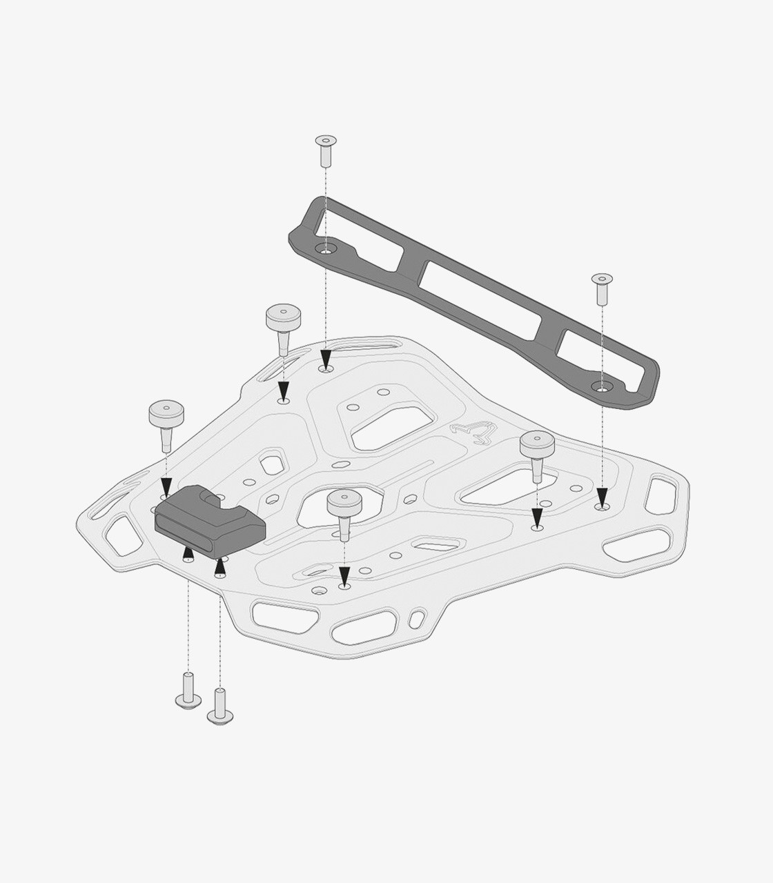 SW-MOTECH Adventure-Rack Luggage Rack Adapter for SHAD SH/X/Terra Cases ...